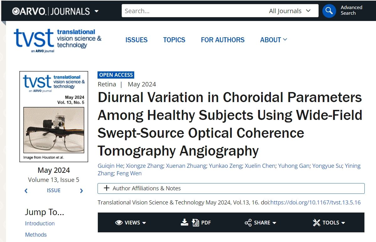 New study Evaluates the Diurnal Variation in Choroidal Parameters Among ...